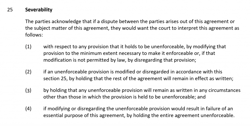 OK, Let's Try That Again: Revisiting My Severability Provision - Adams ...