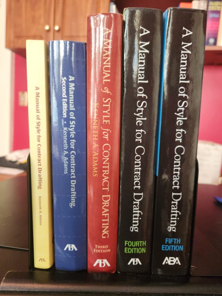 MSCD5: The Five Editions - Adams on Contract Drafting