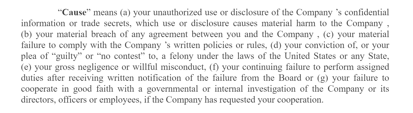 Termination For Cause Belongs Only In Employment Agreements Adams On termination-for-cause-belongs-only-in-employment-agreements-adams-on