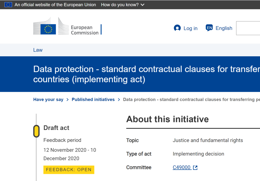 We Submitted Comments On The New Standard Contractual Clauses Adams 
